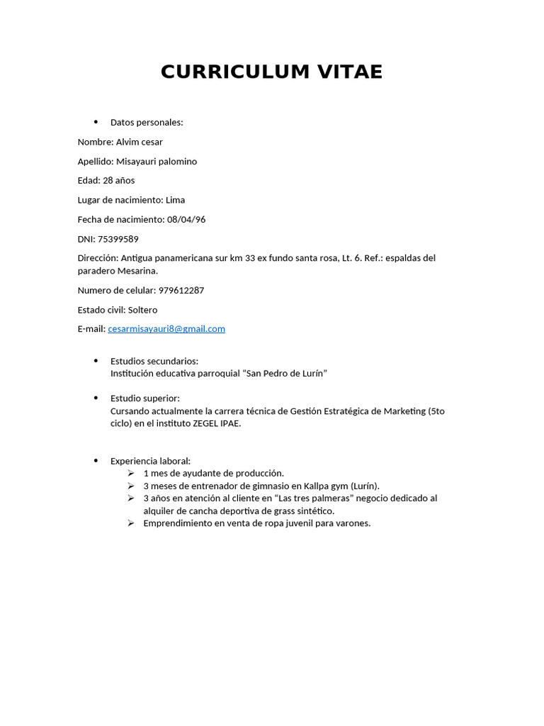 CURRICULUMVITAE | PDF