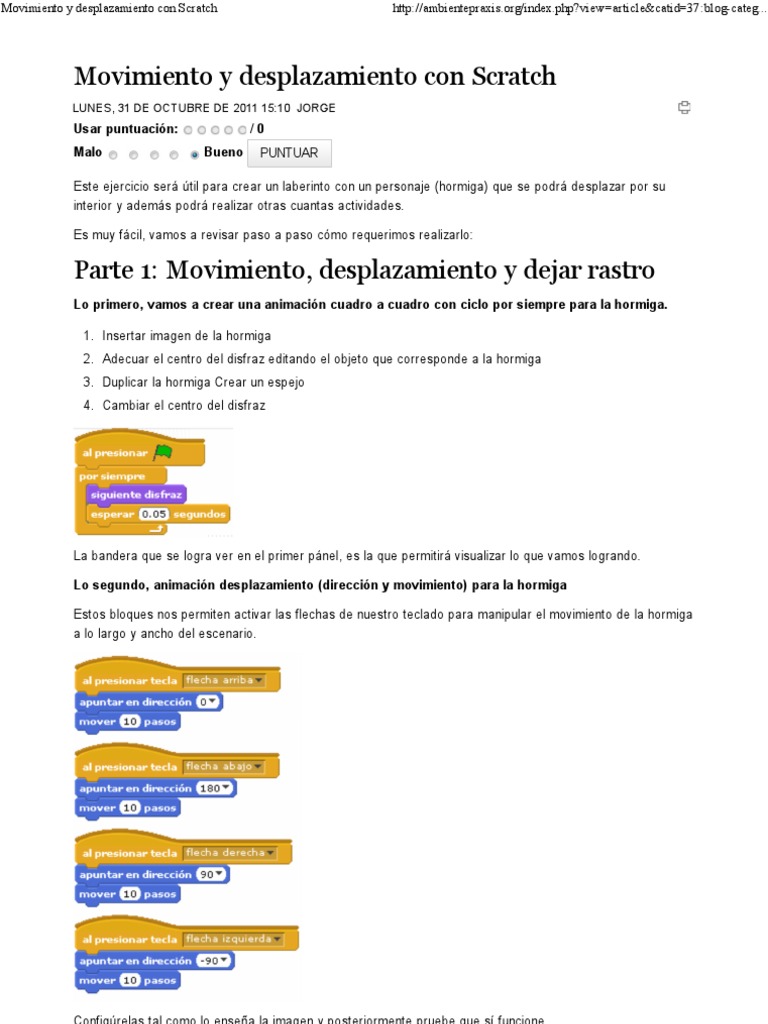 Crear Laberintos en Scratch paso a paso | PDF | Scratch (lenguaje de ...