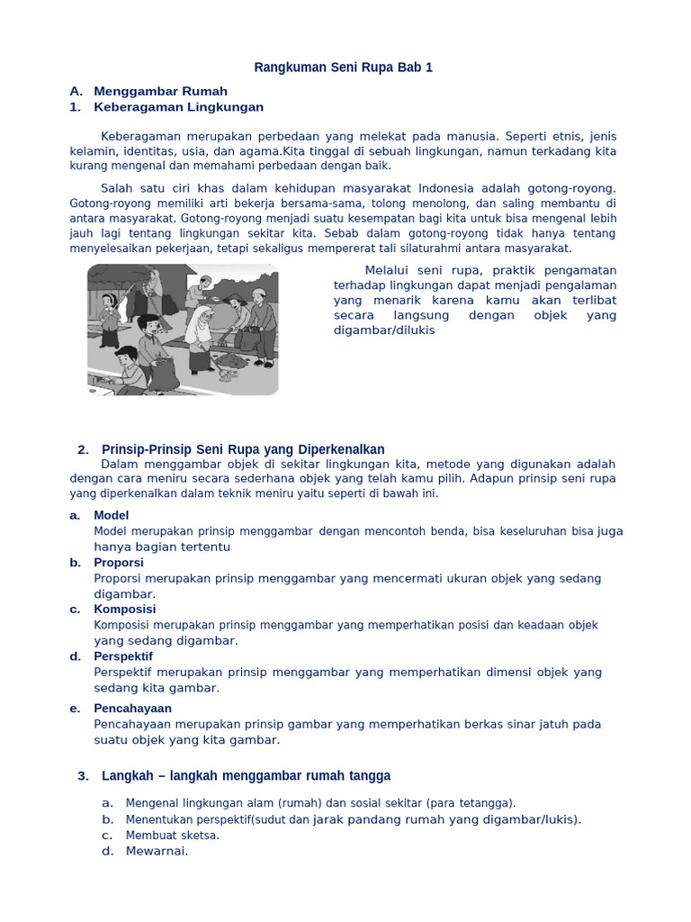 Prinsip Menggambar dan Sketsa Objek | PDF