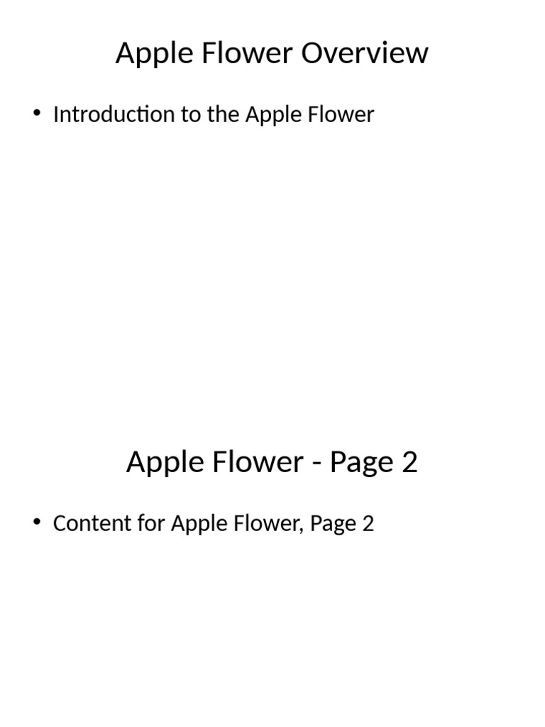 Apple Flower Detailed Overview | PDF