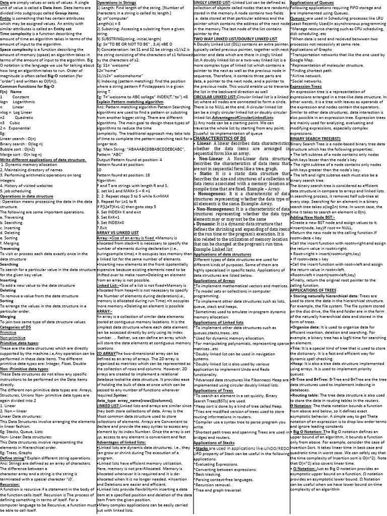DS2 | PDF | Pointer (Computer Programming) | Time Complexity