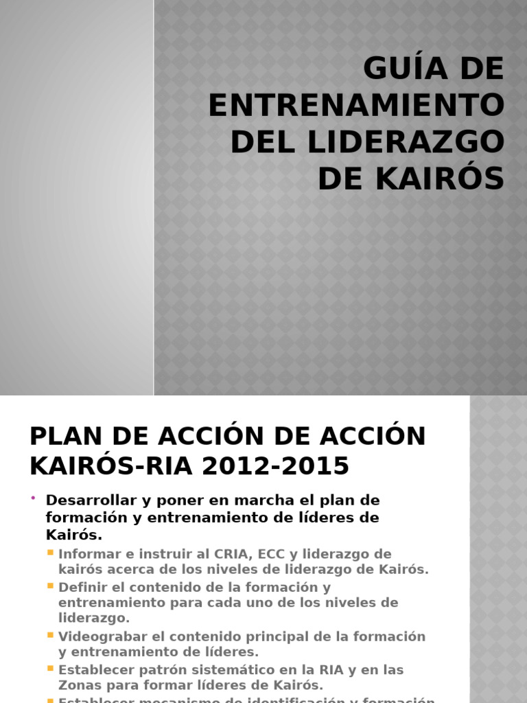 01-Guía de Entrenamiento de Líderes de Kairós | PDF | Liderazgo