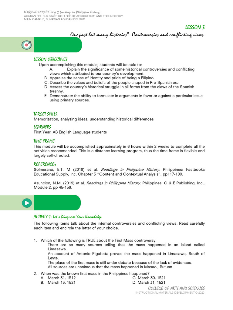 GE 2 Module Lesson 3 1 | PDF | Philippines