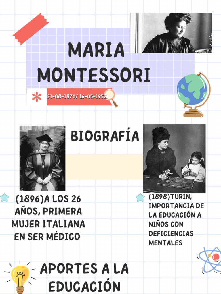 Maria Montessori | PDF | Ciencias sociales | Historia
