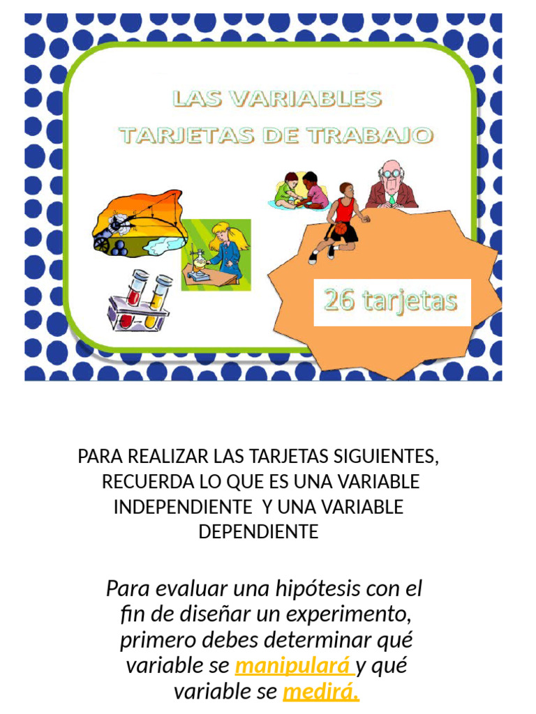 Variables en Experimentos Científicos | PDF