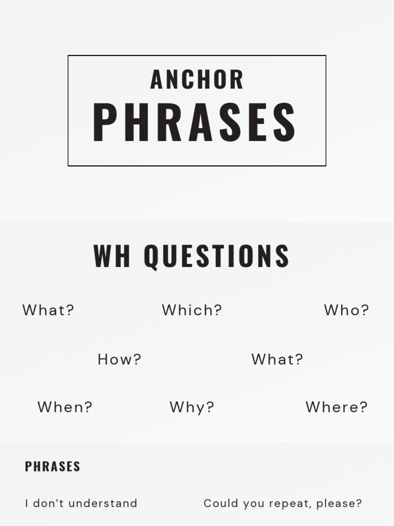 Anchor Phrases | PDF | Language Arts & Discipline | Poetry