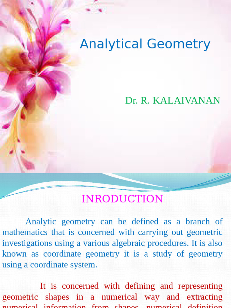 Analyticalgeometry 200217163627 | PDF | Analytic Geometry | Geometry