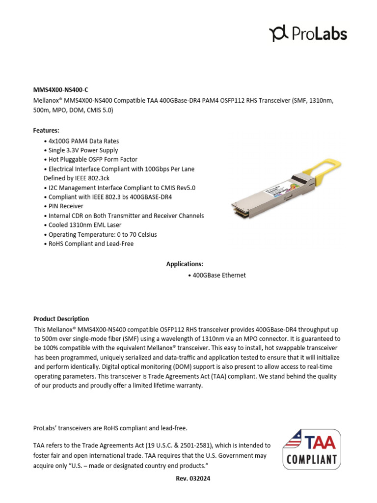 MMS4X00-NS400-C_Datasheets_EN | PDF | Decibel | Electronic Engineering