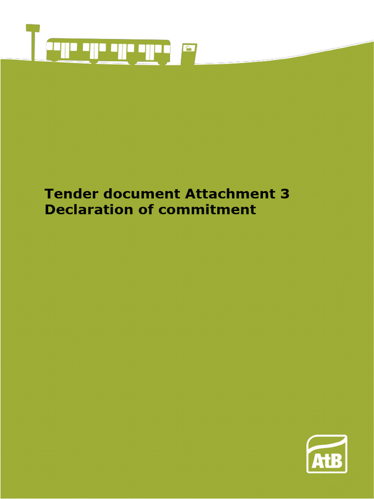 A4 Tender Document Attachment 3 - Declaration of Commitment | PDF ...