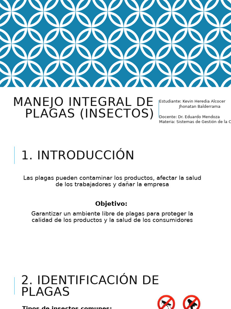Manejo Integral de Plagas: Estrategias Efectivas | PDF | Salud y ...
