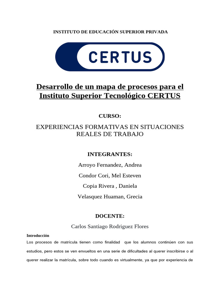 Experiencias Formativas | PDF