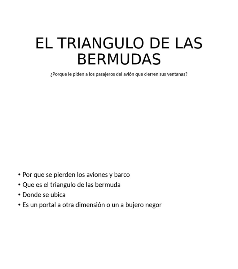 El Triangulo de Las Bermudas | PDF