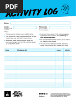Gold DofE Skills Activity Log | PDF