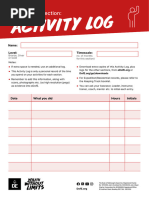 Gold DofE Skills Activity Log | PDF