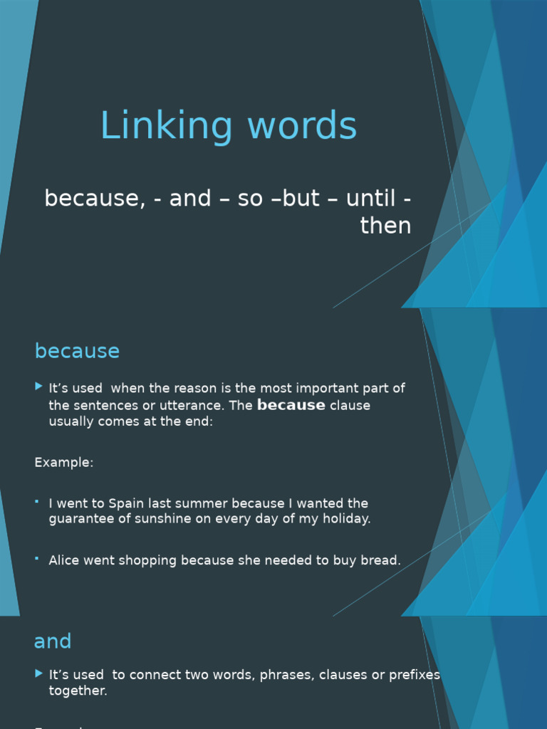 Linking Words | PDF | Adjective | Noun