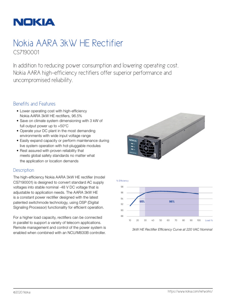 CS7190001 - AARA 3kW HE | PDF | Alternating Current | Rectifier
