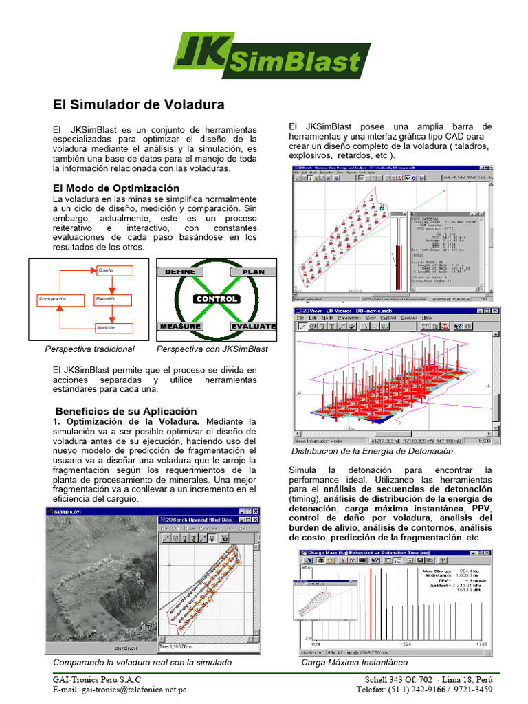Optimización de Voladuras con JKSimBlast | PDF | Simulación | Diseño