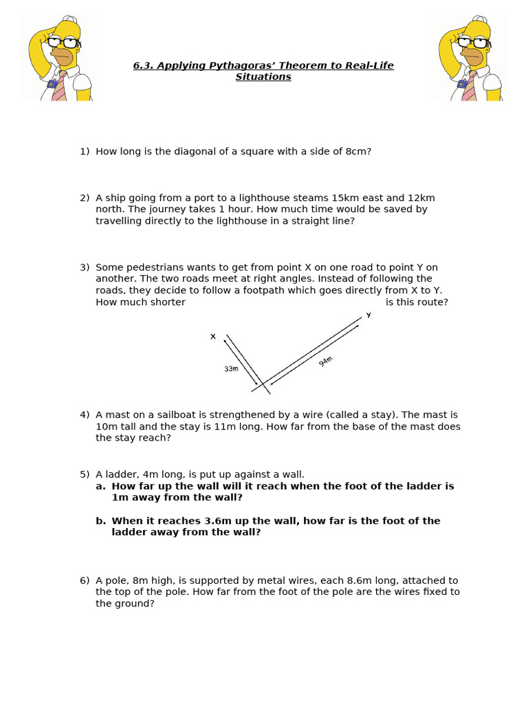 Real-Life Applications of Pythagoras' Theorem | PDF | Social Science ...