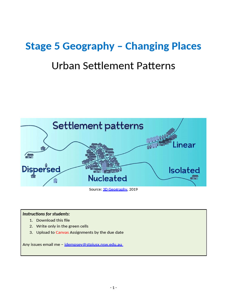 Booklet 2 - Urban Settlement Patterns Booklet 2024 | PDF | Australia | Sydney