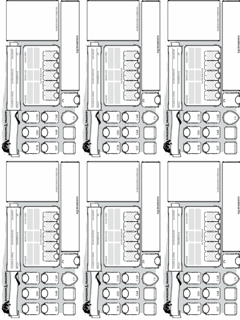 Fichas Fast Play DND 5e | PDF