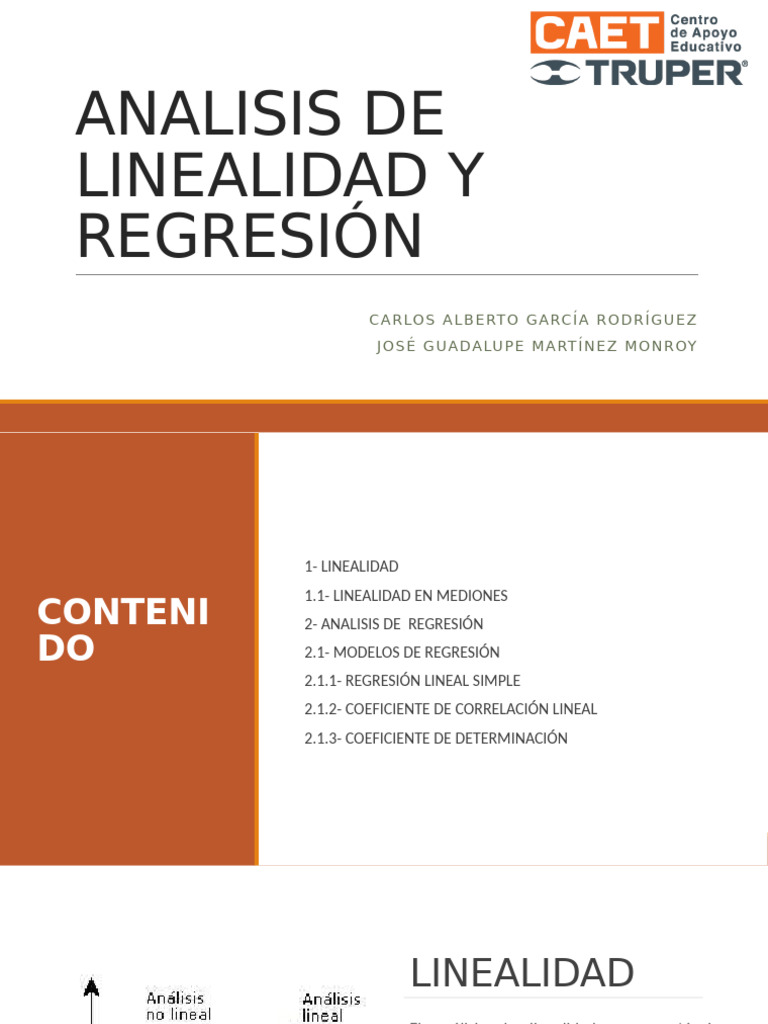 Analisis de Linealidad y Regresiónsixsigma | PDF | Análisis de ...