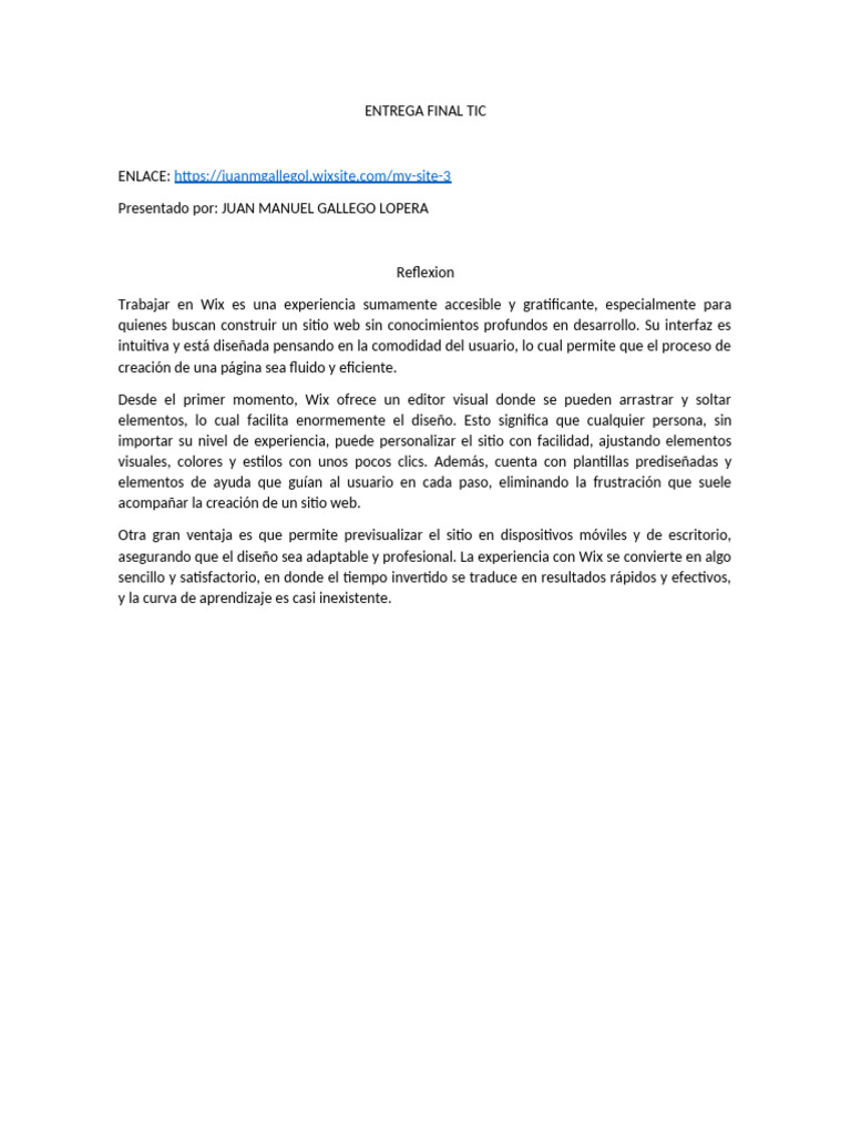 Entrega Final Tic | PDF | Negocios | Arte