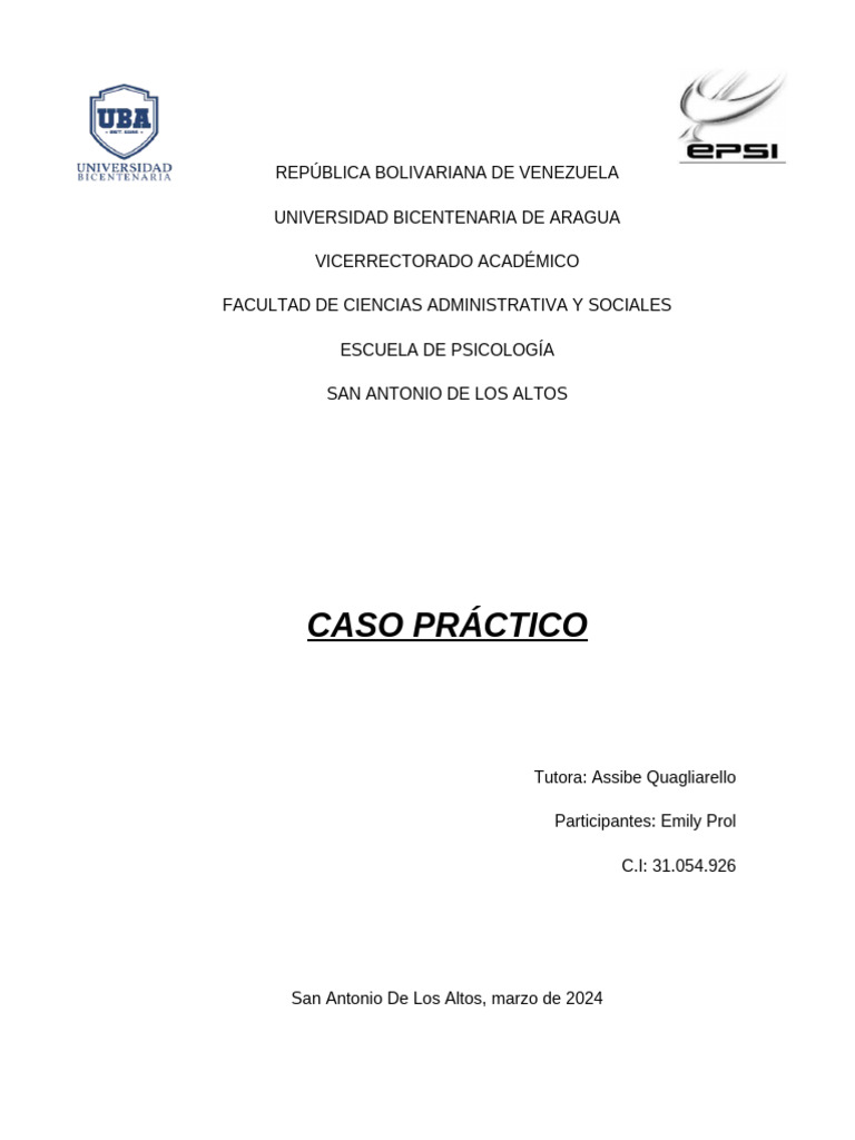 Caso Practico, Paciente Con TLP | PDF | Trastorno límite de la personalidad | Adultos