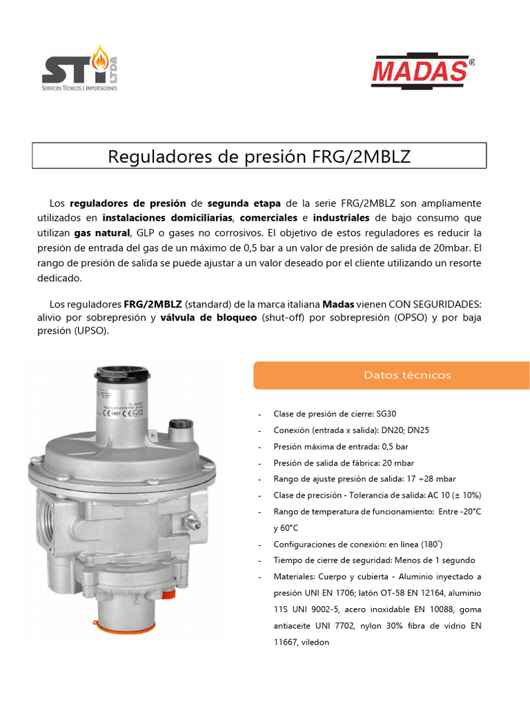 Informacion Tecnica FRG 2MBLZ Standard | PDF