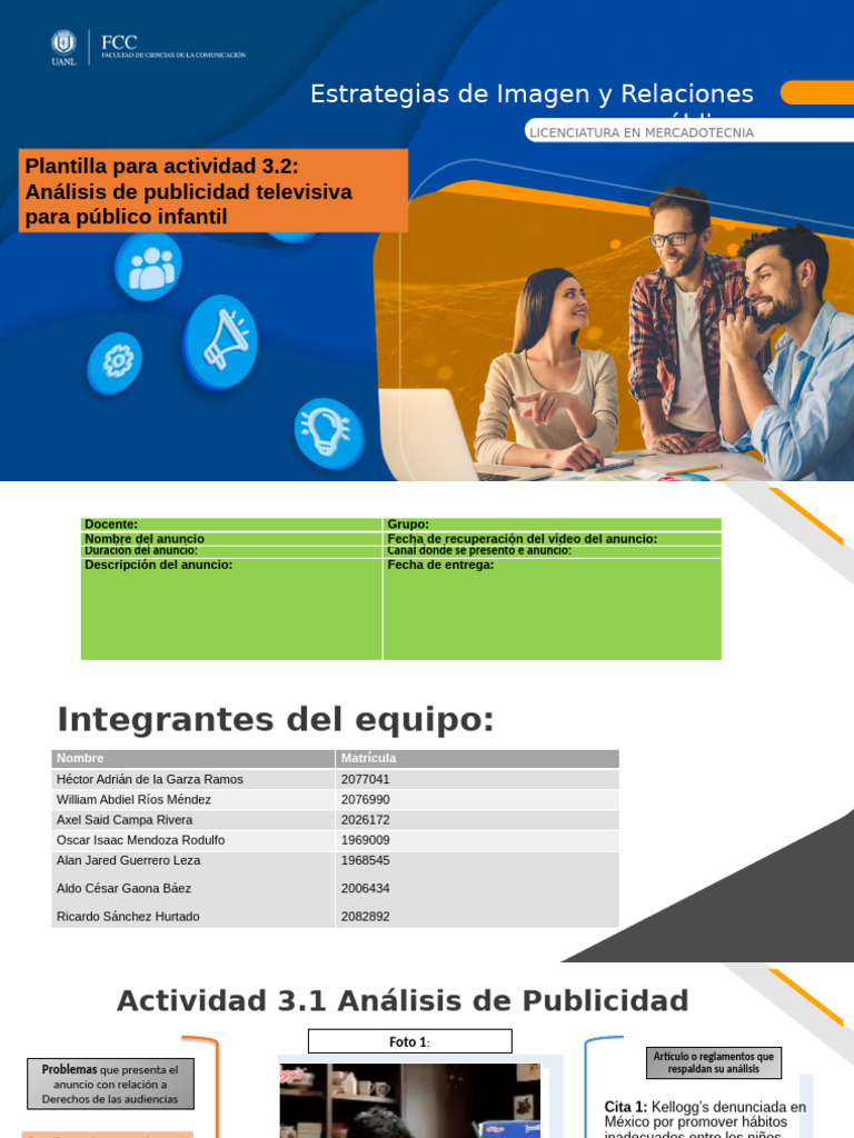 EQ2 - Actividad 3.2 - Análisis de Publicidad | PDF | Publicidad