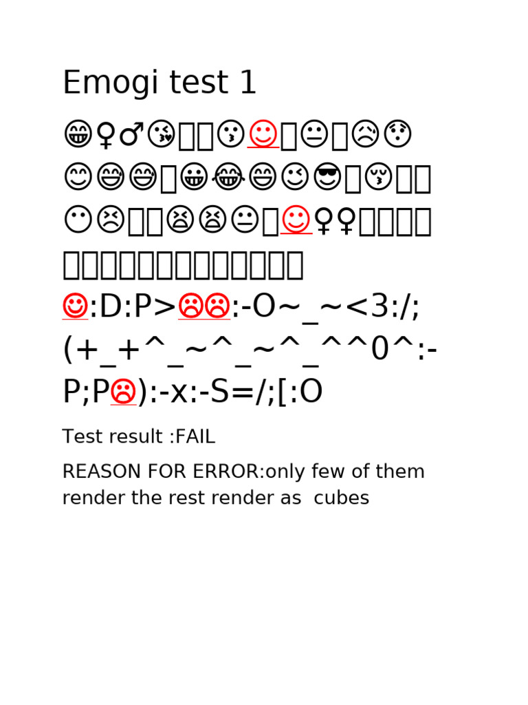 Emoji Test Results and Analysis | PDF