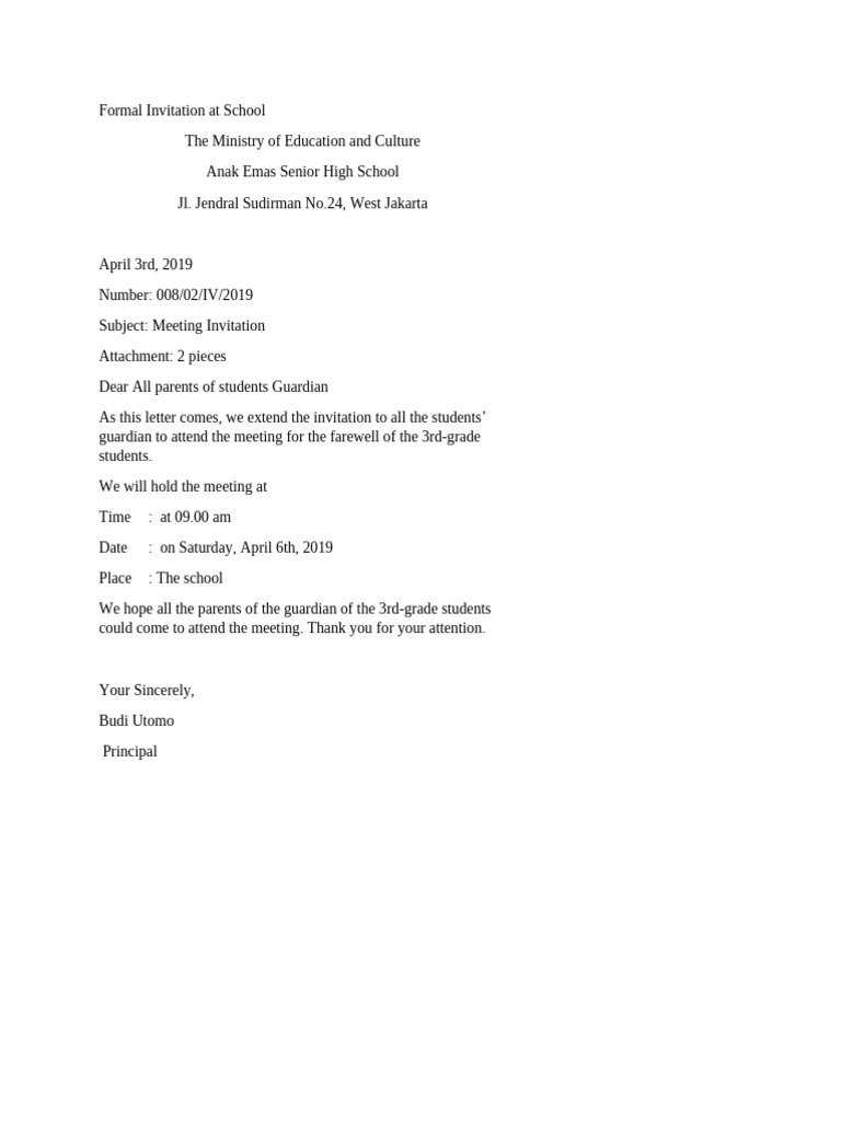 Formal Invitation | PDF