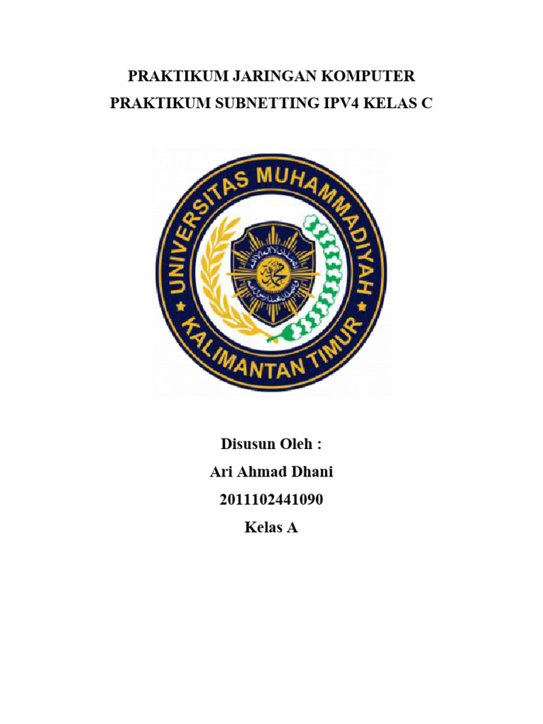 2011102441090-Ari Ahmad Dhani-Subnetting Ipv4 Kelas C | PDF | Metode & Bahan Ajar | Komputer