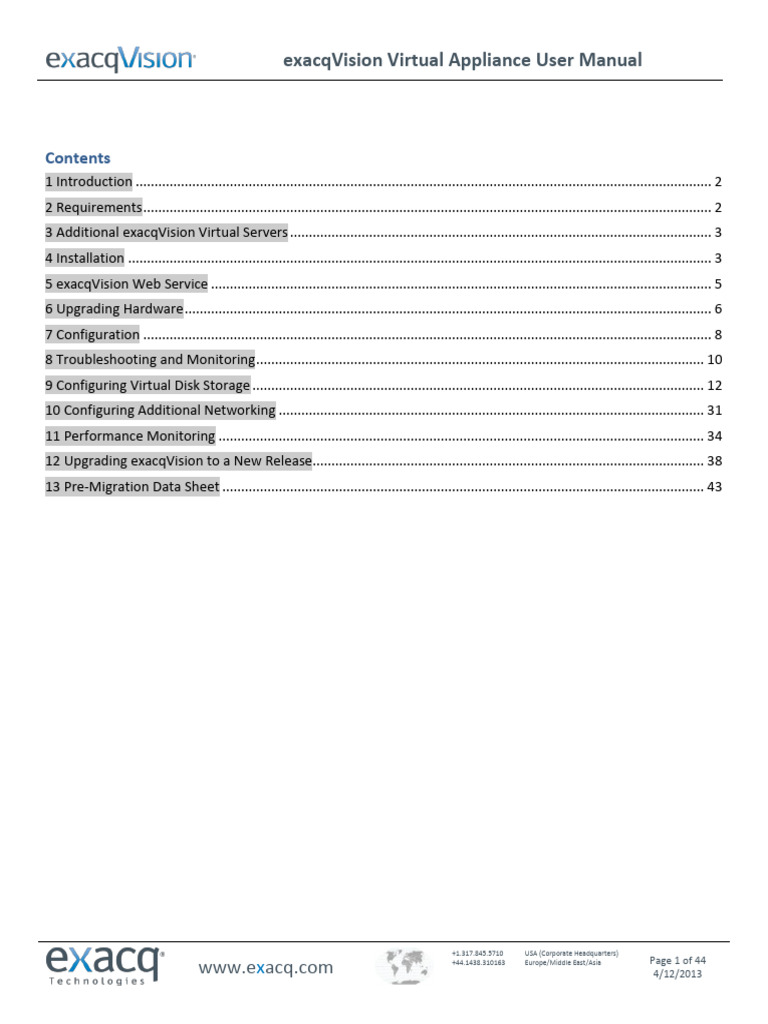 exacqVision Virtual Appliance Guide | PDF | Virtualization | Virtual ...