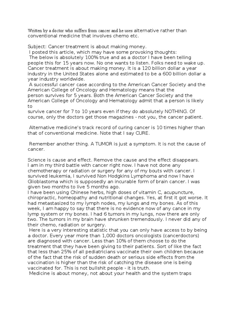 Cancer Notes | PDF | Chemotherapy | Cancer