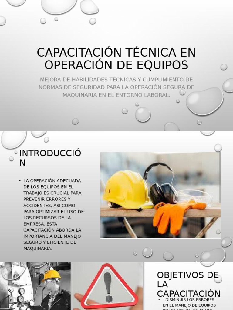 Capacitación Técnica en Operación de Equipos | PDF | Evaluación