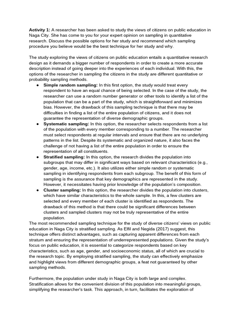 Workshop 6 - Research and Sampling Designs For Quantitative Research ...