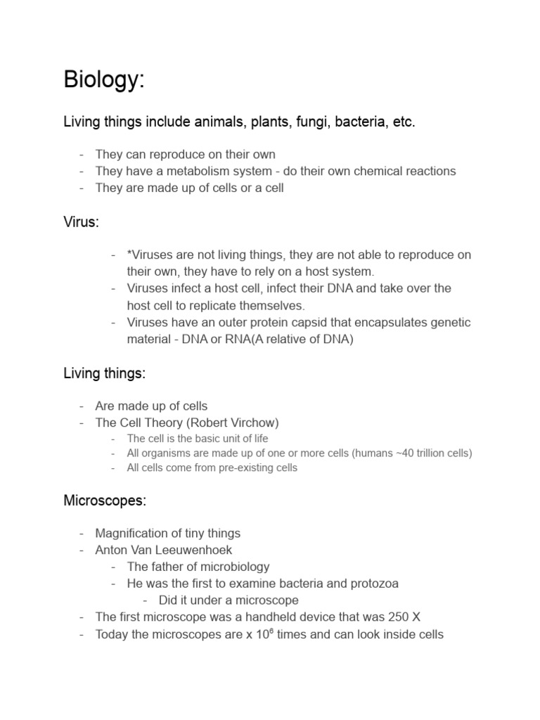 Biology Notes | PDF | Cell (Biology) | Human Body