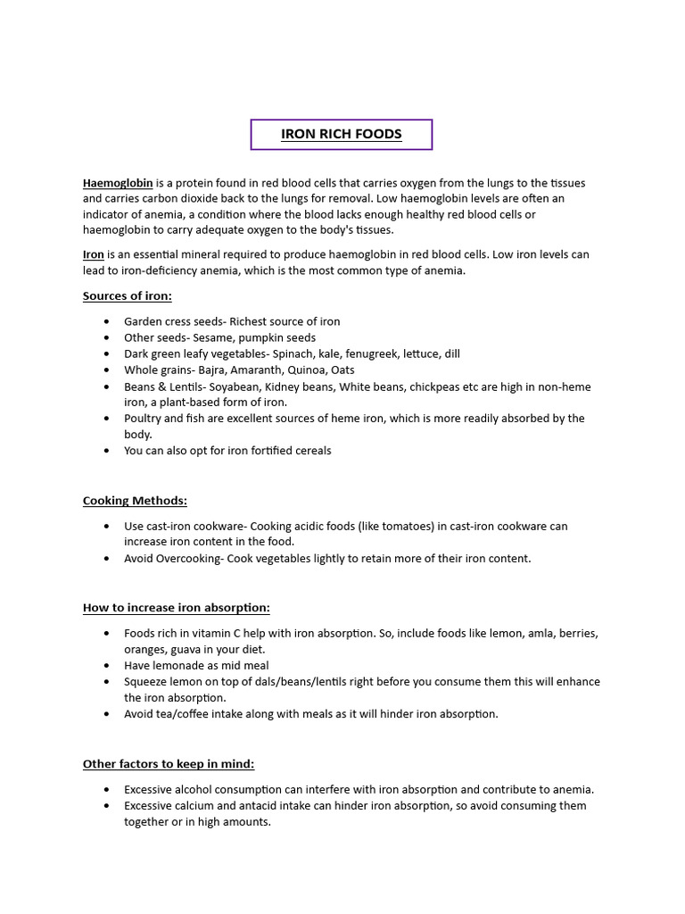 Iron Deficiency Guidelines | PDF