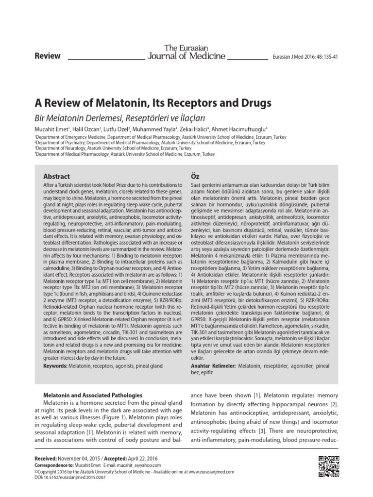 Tarea - Melatonina (2016) | PDF | Self-Improvement