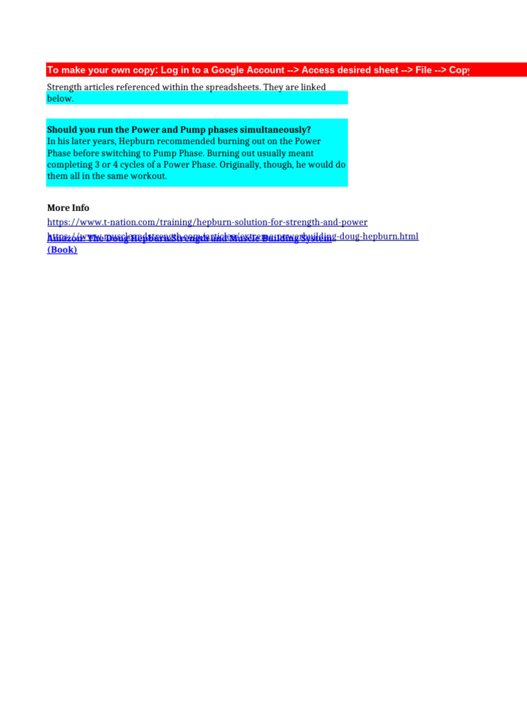 Doug Hepburn Powerbuilding Methods | PDF | Physical Exercise | Strength Training