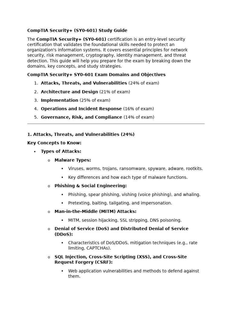CompTIA Security PLUS | PDF | Information Security | Computer Security