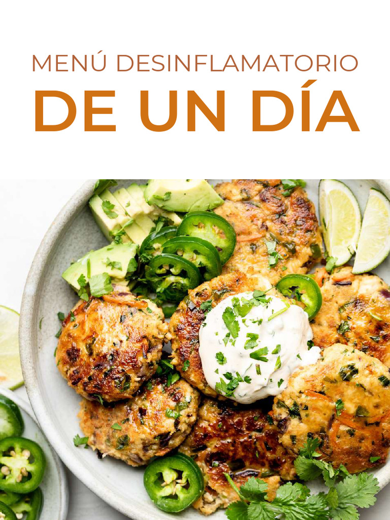 Menú Desinflamatorio: Recetas Saludables | PDF | Batata | Alimentos