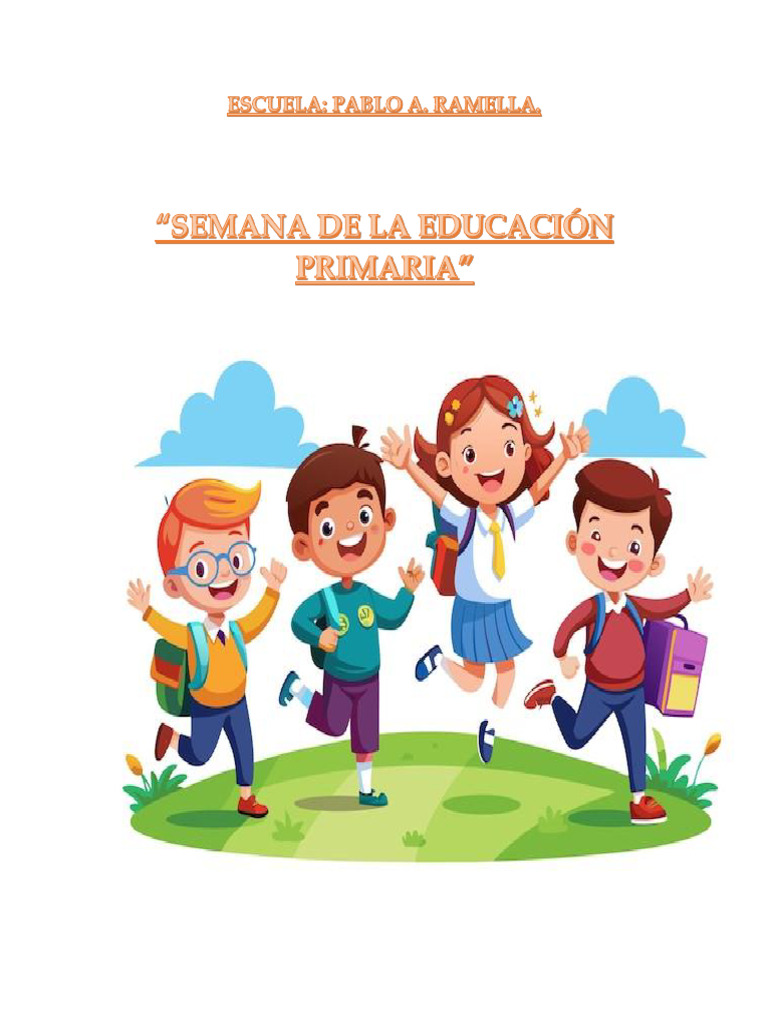 Semana de La Educación Primaria. 2024. | PDF | Educación primaria
