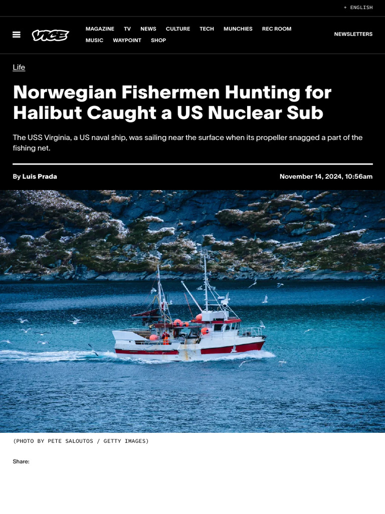 Norwegian Fishermen Hunting For Halibut Caught A U | PDF | Ships | Submarines