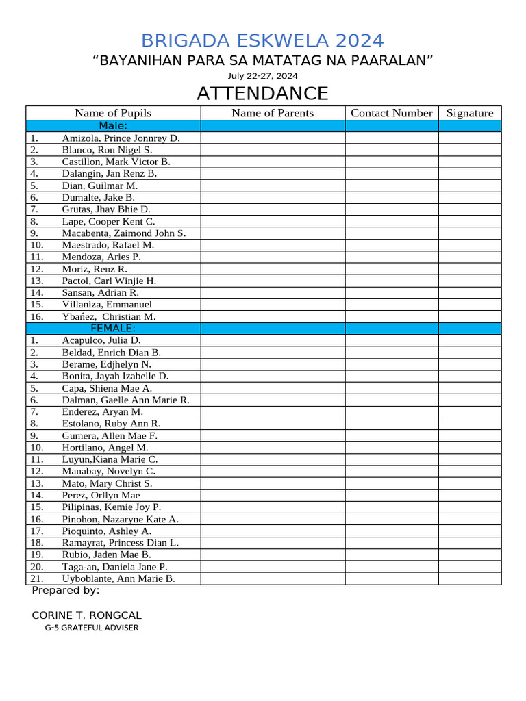 Brigada Eskwela 2024 | PDF