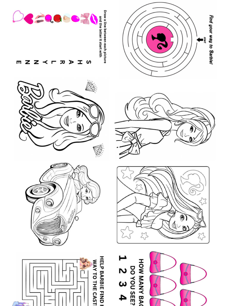 Coloring Book Barbie | PDF