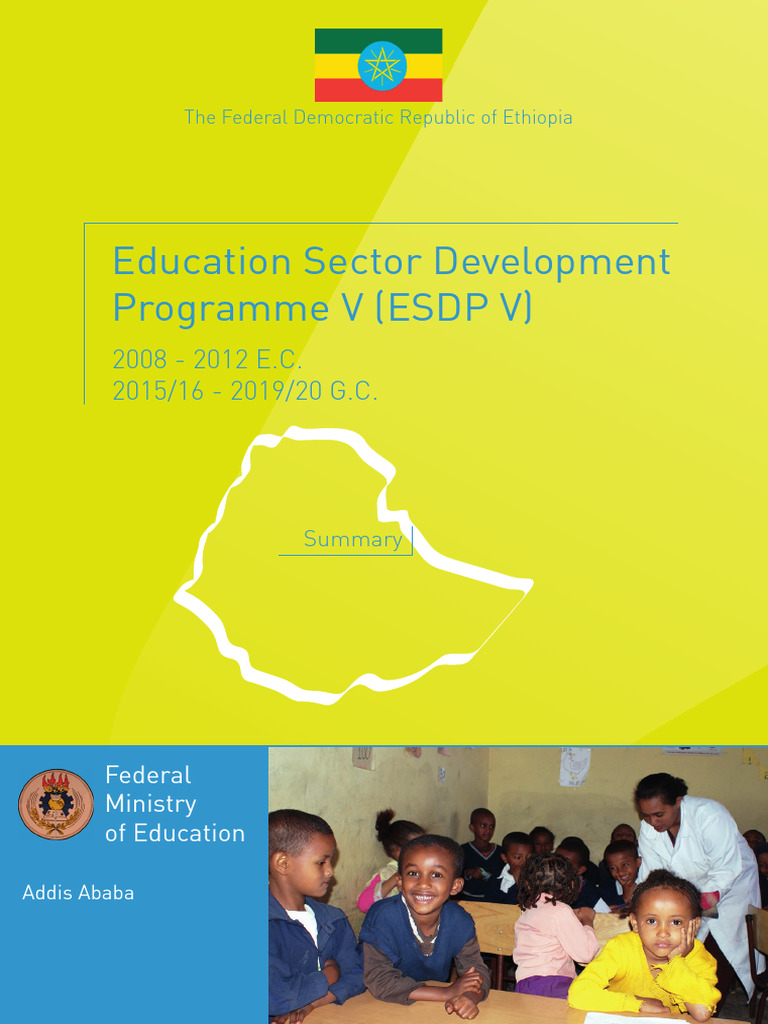 Ethiopia Esdp V Summary | PDF | Teachers | Curriculum