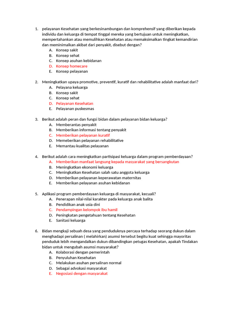 Edit SOAL Uas KK Tingkat Dan Soal Uts Askeb Keluarga | PDF | Sains & Matematika