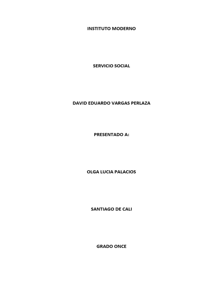 Instituto Moderno Servicio Social Marvin Elian Olaya Marin P | PDF ...