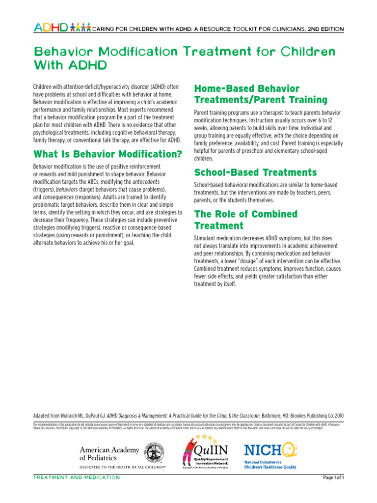 Behavior-Modification f0907 | PDF | Behavior Modification | Attention ...